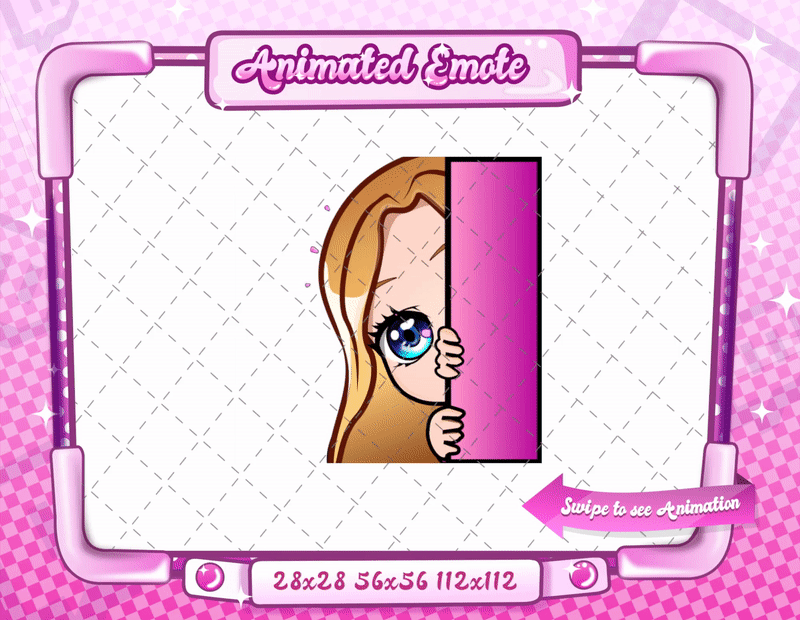 Animated Blonde Girl Chibi Lurk Emote Totallyglamco