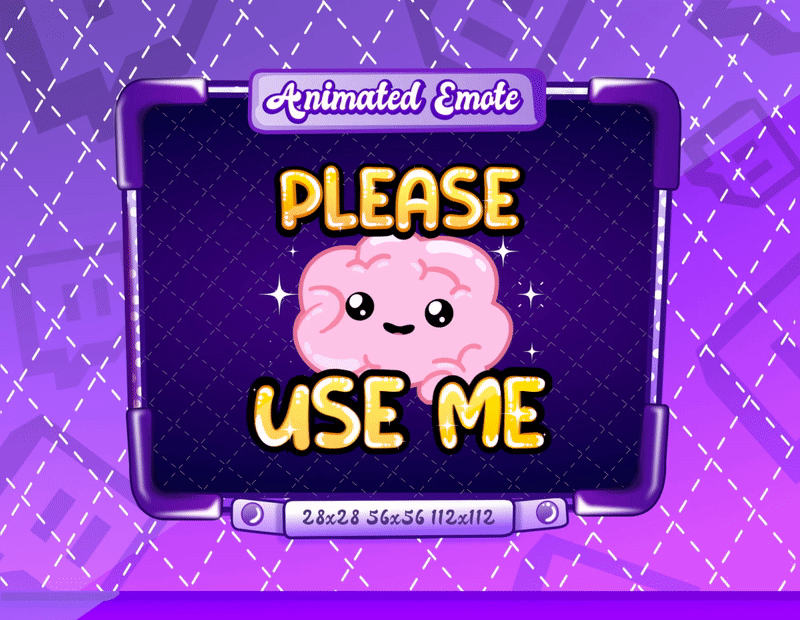 Animated Static Please Use Me Twitch Emote Totallyglamco