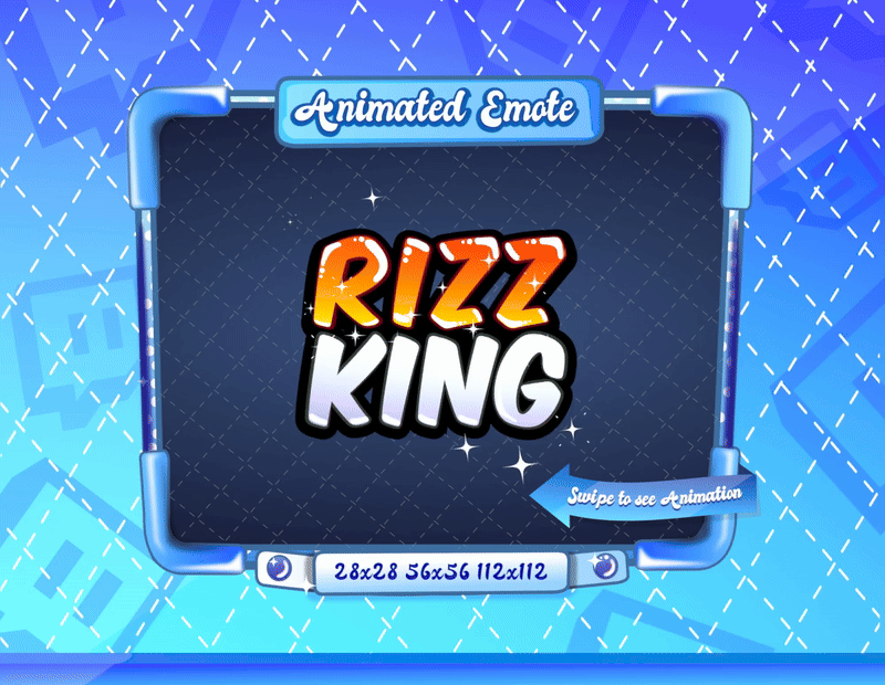 Animated Static Rizz King Twitch Emote Totallyglamco