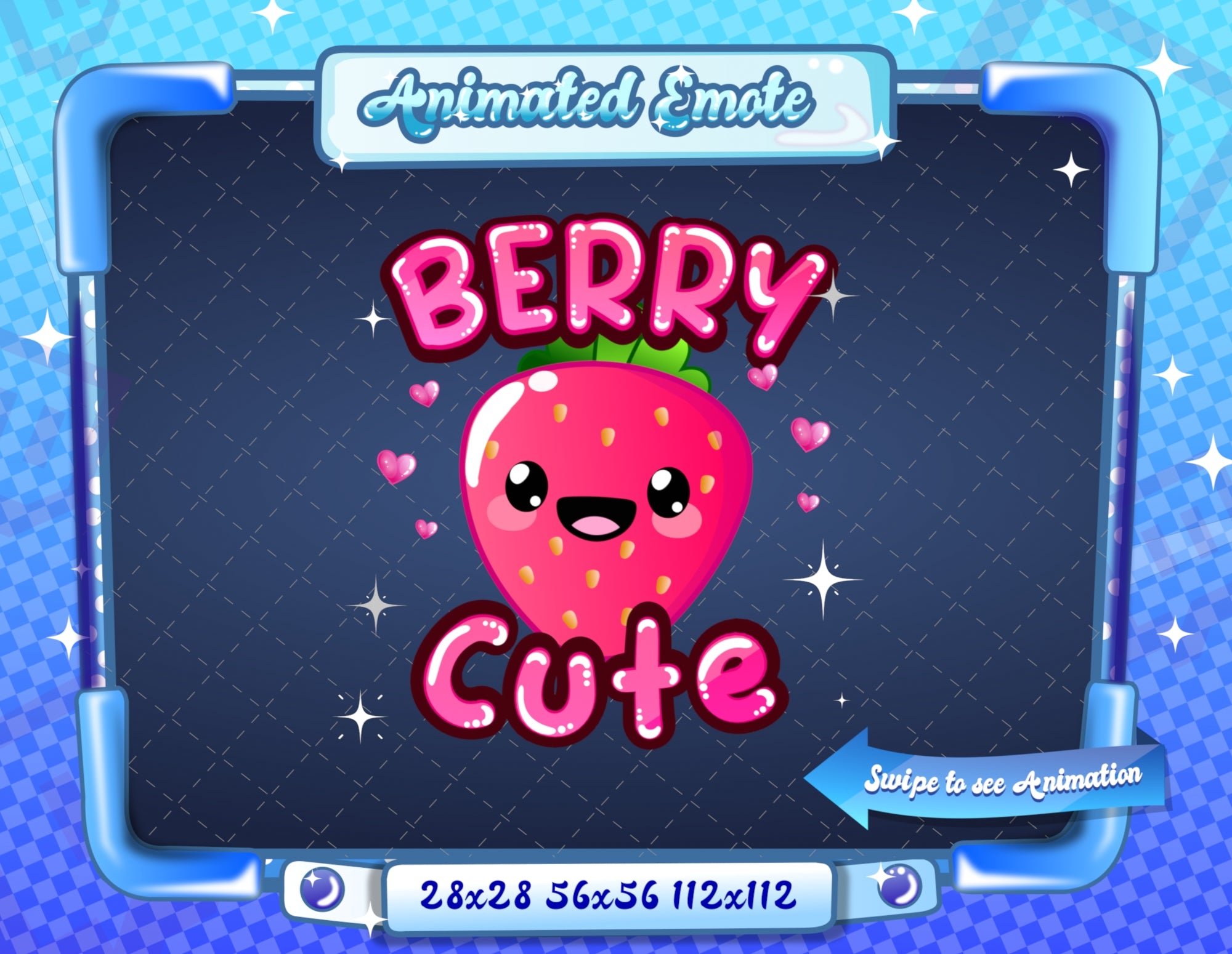 Animated + Static Berry Cute Twitch Emote – TotallyGlamCo